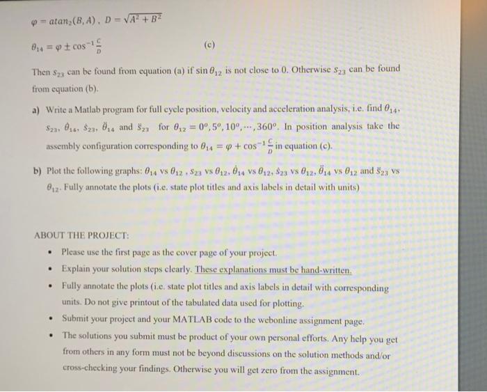 Solved Reconsider the inverted slider-crank mechanism of | Chegg.com