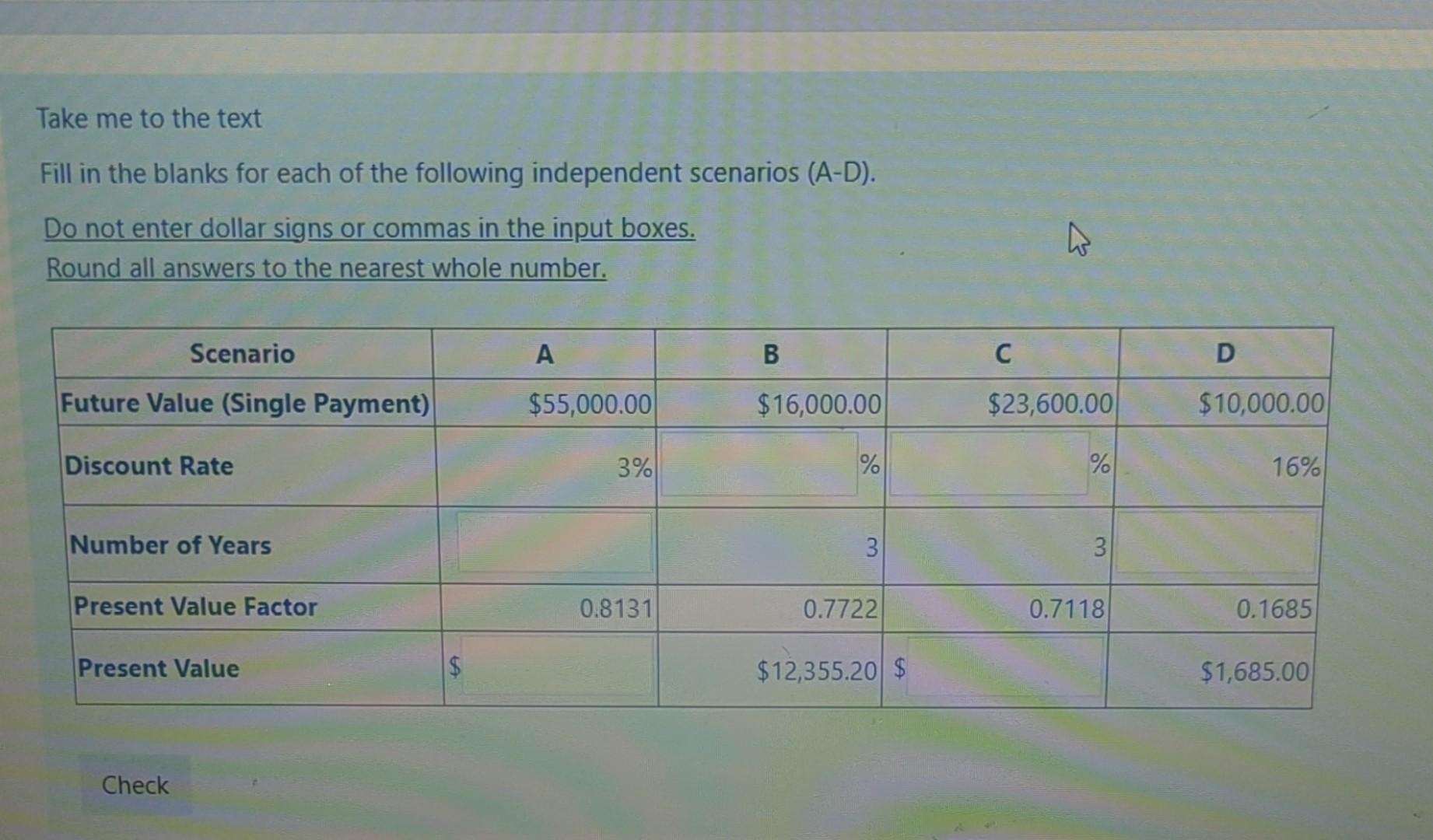 Solved Take me to the text Fill in the blanks for each of | Chegg.com