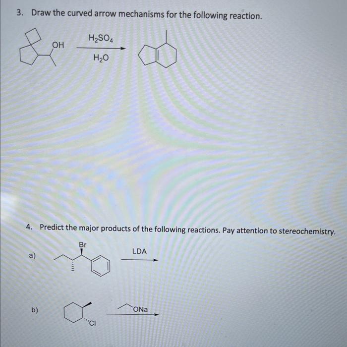 Solved 3. Draw the curved arrow mechanisms for the following | Chegg.com