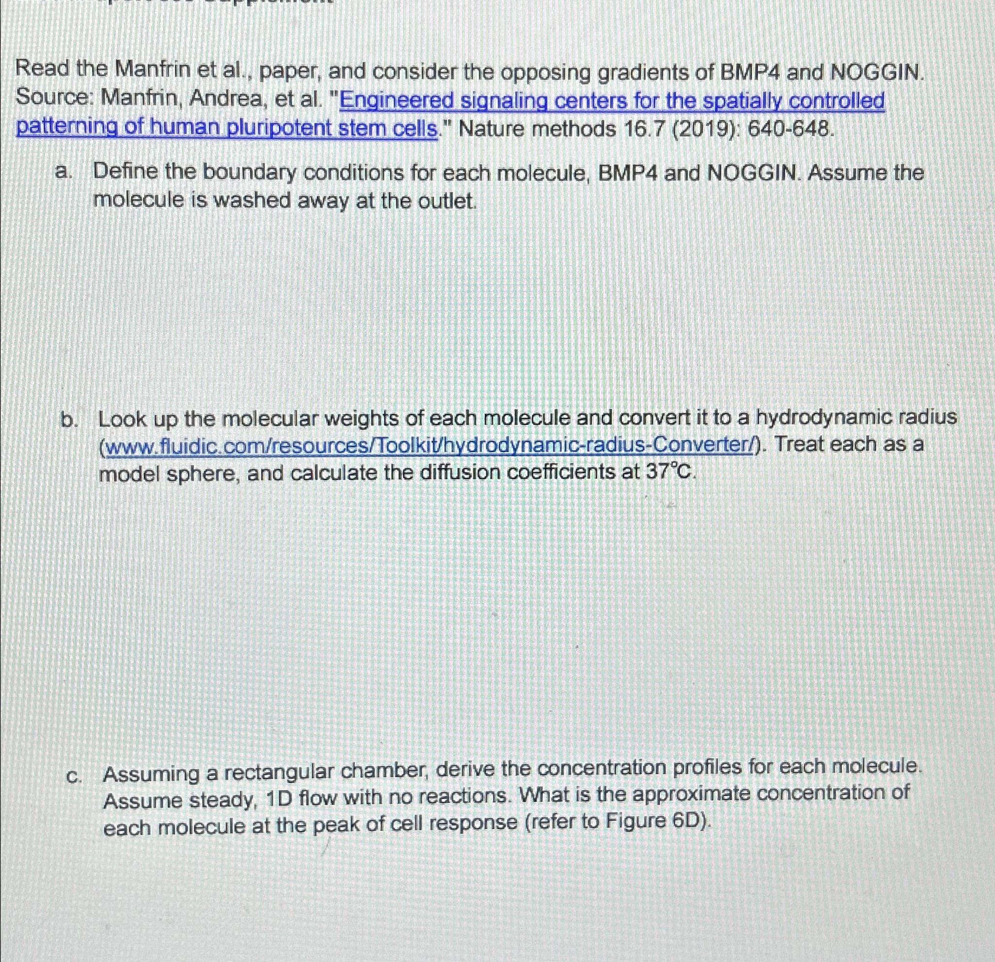 Solved Read the Manfrin et al., ﻿paper, and consider the | Chegg.com