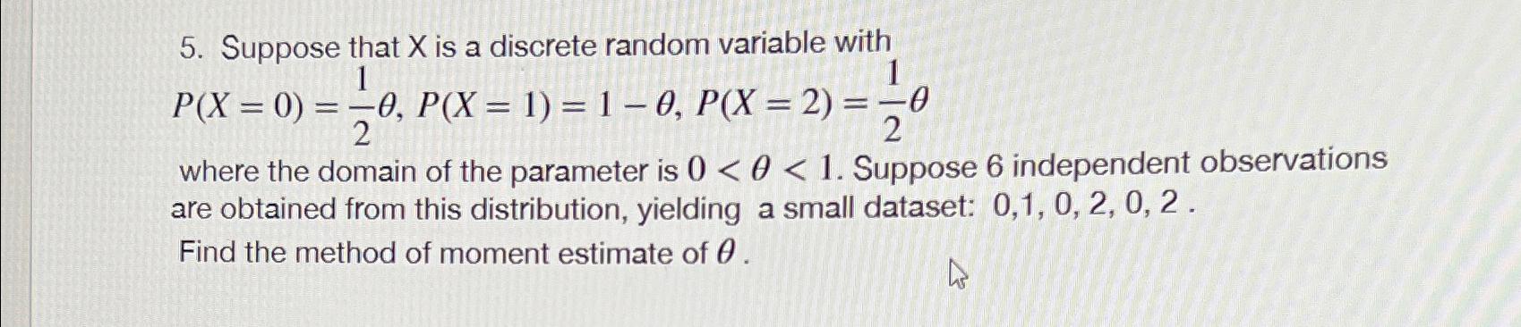 Solved Suppose that x ﻿is a discrete random variable | Chegg.com