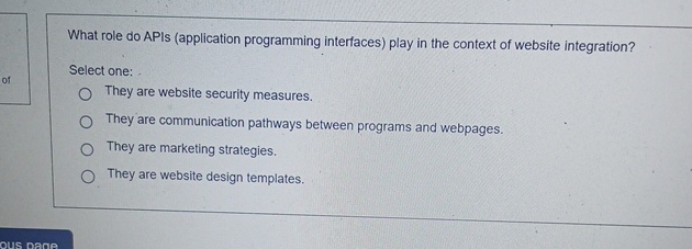 Solved What role do APIs (application programming | Chegg.com