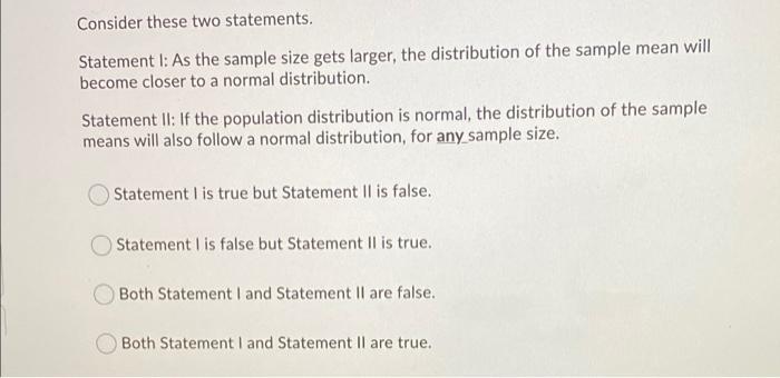 Solved Consider these two statements. Statement 1: As the | Chegg.com