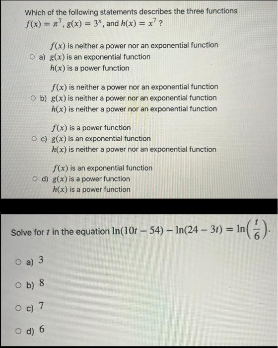 Solved Which of the following statements describes the three | Chegg.com