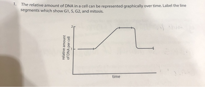 Solved 1. The relative amount of DNA in a cell can be | Chegg.com