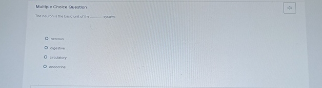 Solved Multiple Cholce QuestionThe neuron is the basic unit | Chegg.com