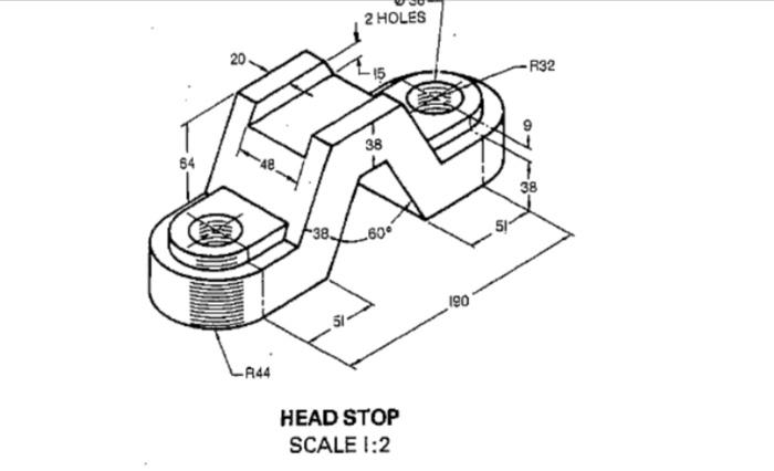 Solved HEAD STOP SCALE 1:2HEAD STOP SCALE 1:2 | Chegg.com