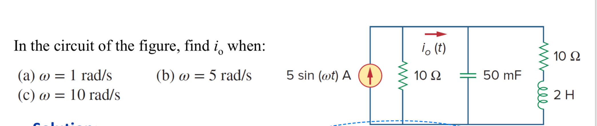 Solved In the circuit of the figure, find io | Chegg.com
