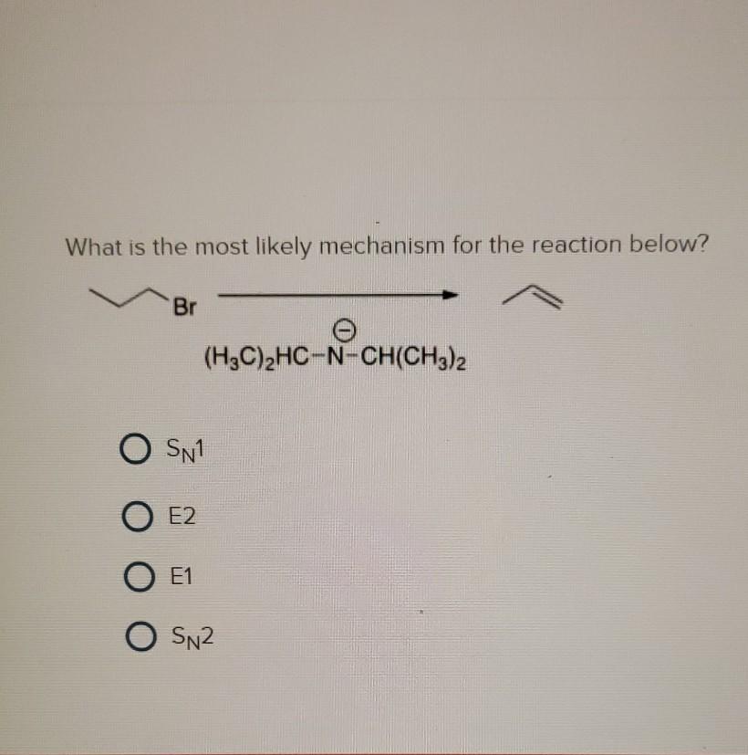 Solved What is the most likely mechanism for the reaction | Chegg.com