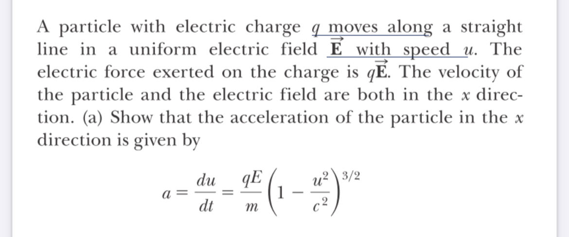 Solved A particle with electric charge q ﻿moves along a | Chegg.com