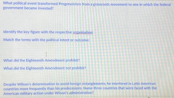 use the book U.S. History on openstax chapters 21,22, | Chegg.com