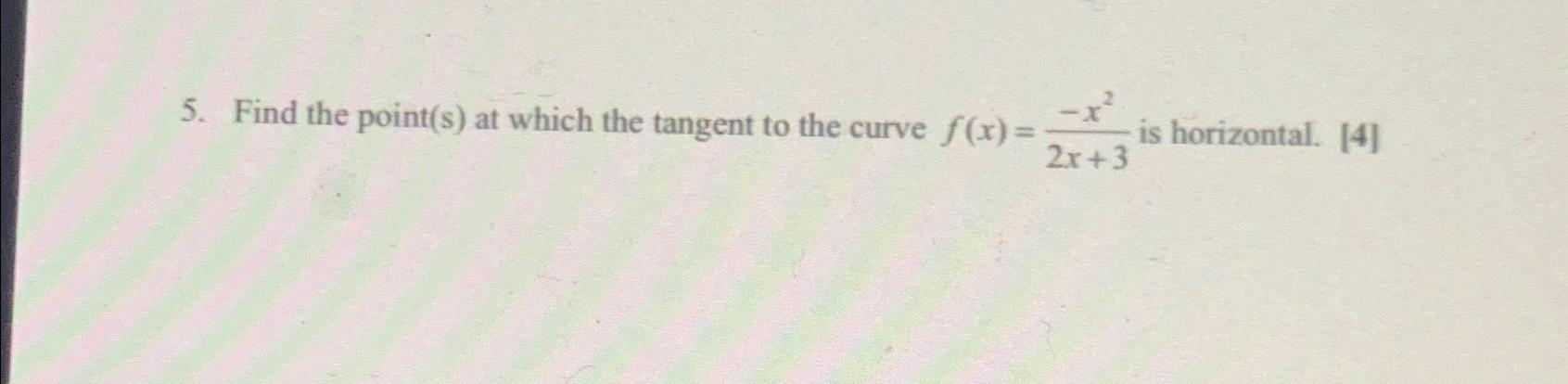 Solved Find the point(s) ﻿at which the tangent to the curve | Chegg.com