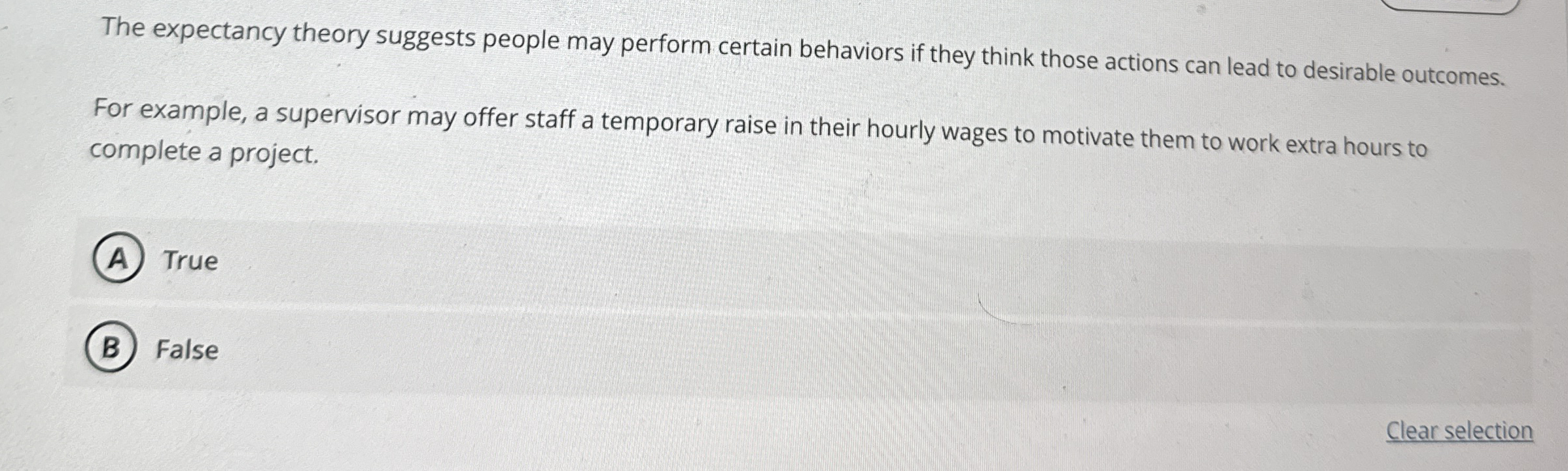 Solved The expectancy theory suggests people may perform | Chegg.com