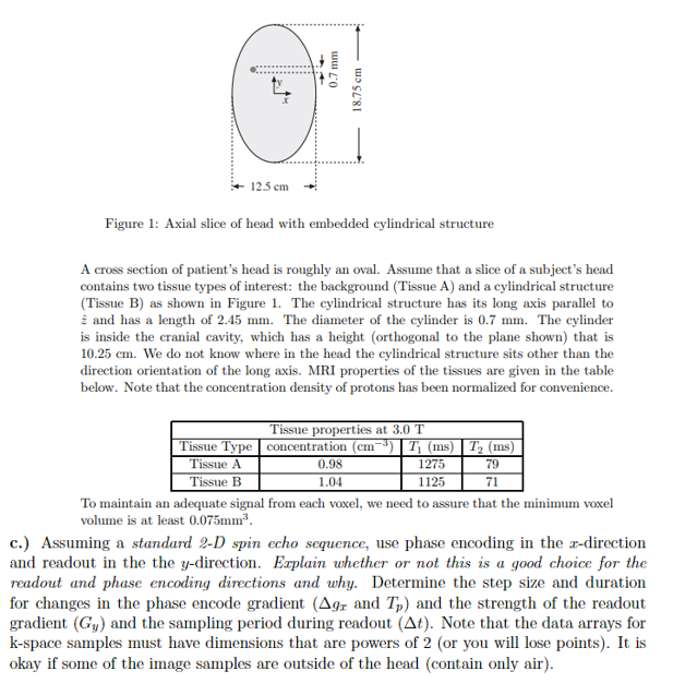 Solved Figure 1: Axial slice of head with embedded | Chegg.com