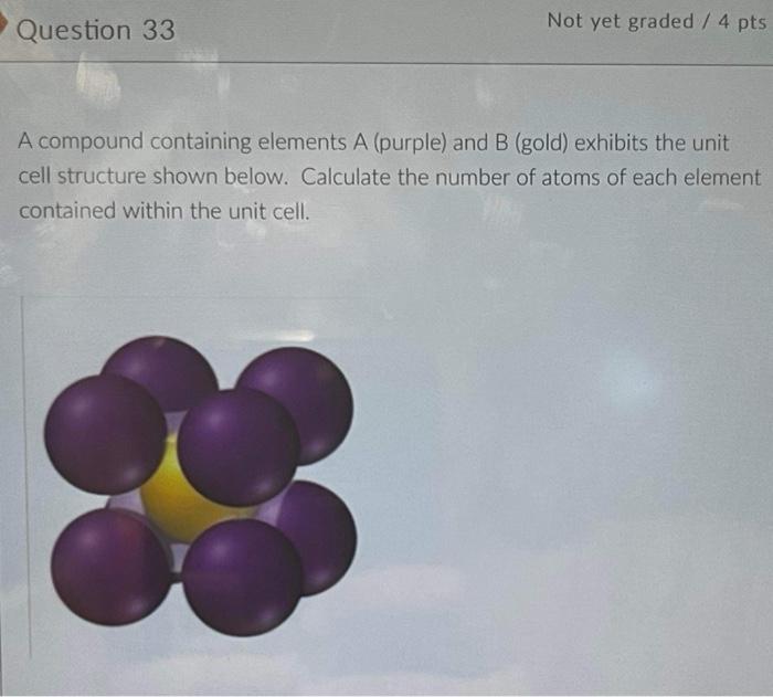 Solved Question 33 Not yet graded / 4 pts A compound | Chegg.com