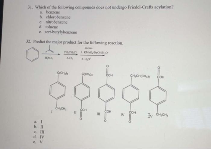 Solved 31. Which of the following compounds does not undergo | Chegg.com