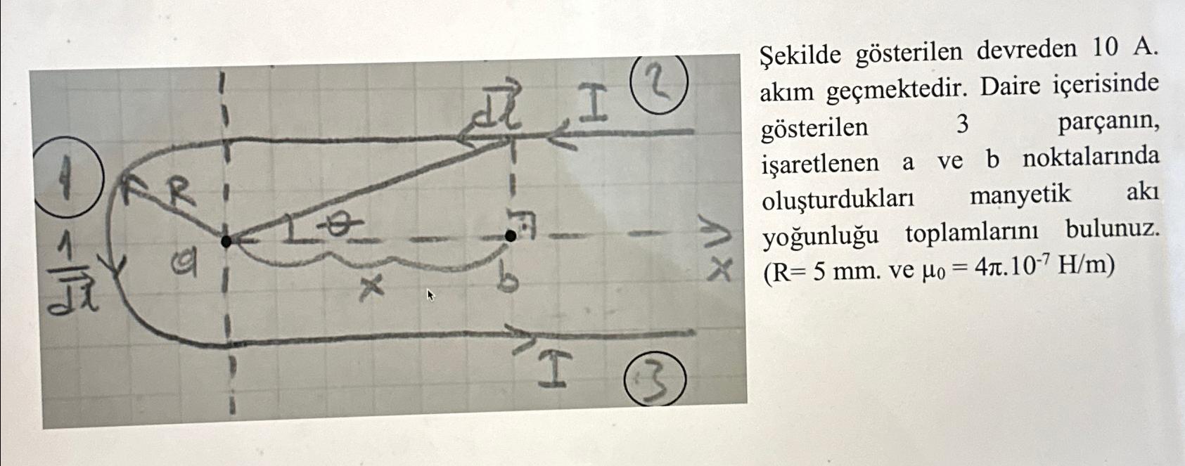 Solved A current of 10 ﻿A flows through the circuit. Find | Chegg.com