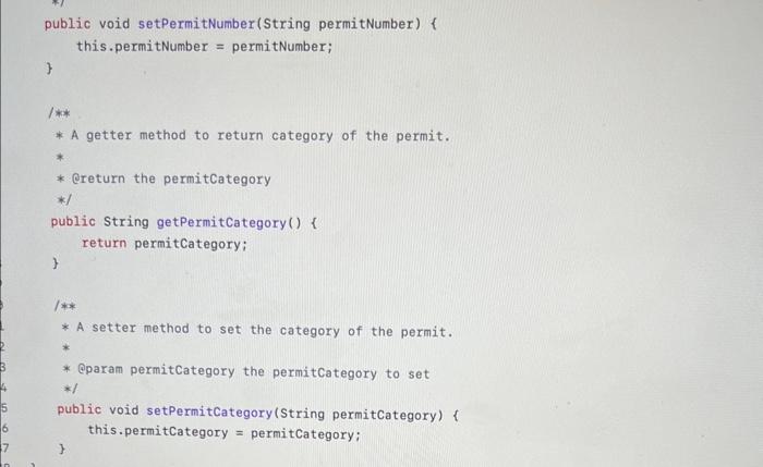 Solved 1. Refactor the code to isolate the permit categories | Chegg.com