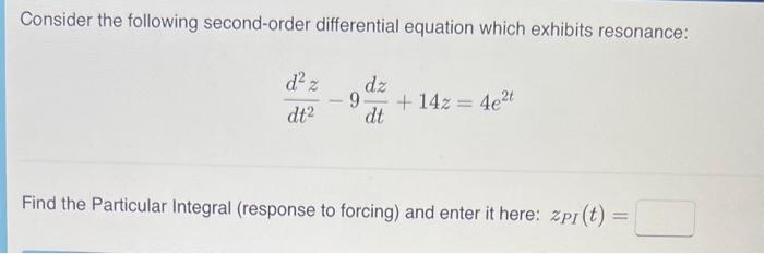 Solved Consider the following second-order differential | Chegg.com