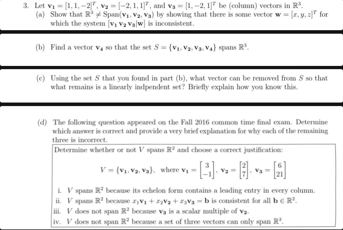 Solved Let v1=[1,1,-2]T,v2=[-2,1,1]T, ﻿and v3=[1,-2,1]T ﻿be | Chegg.com