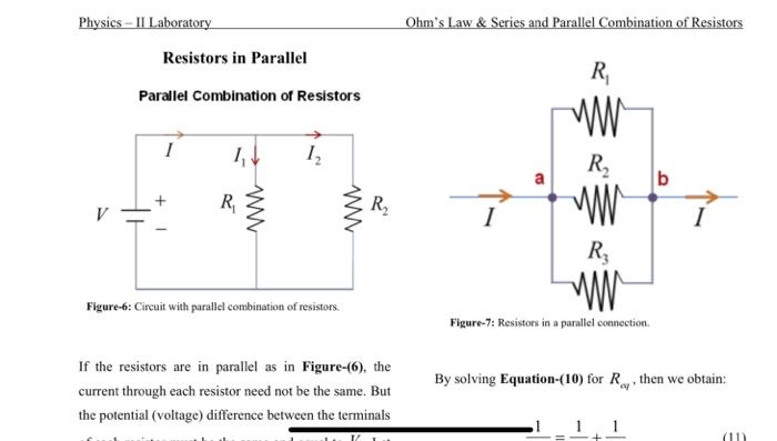 Solved Ohm's Law & Series and Parallel Combination of | Chegg.com