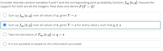Solved Consider discrete random variables x and Y and the | Chegg.com