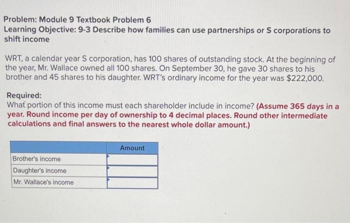 Solved Problem: Module 9 Textbook Problem 6 Learning | Chegg.com