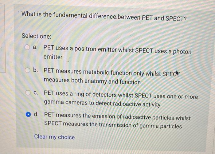 Solved What is the fundamental difference between PET and | Chegg.com
