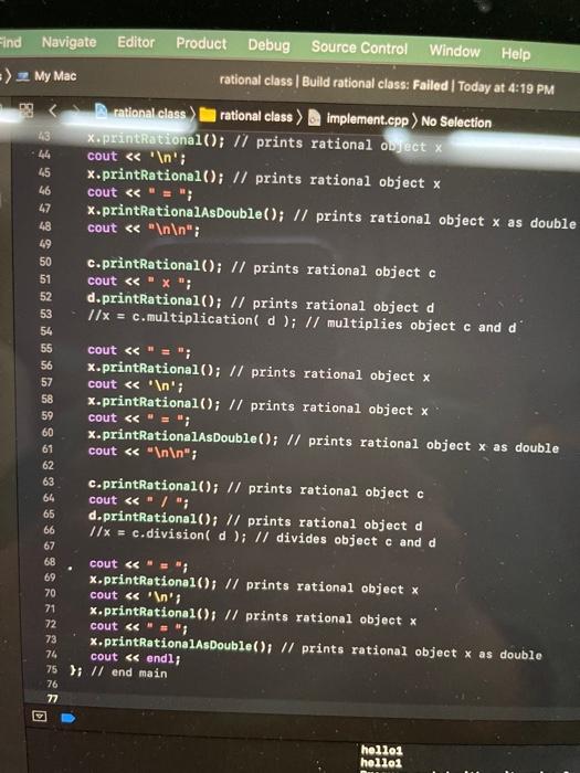 Solved a) Adding two Rational numbers. The result should be | Chegg.com