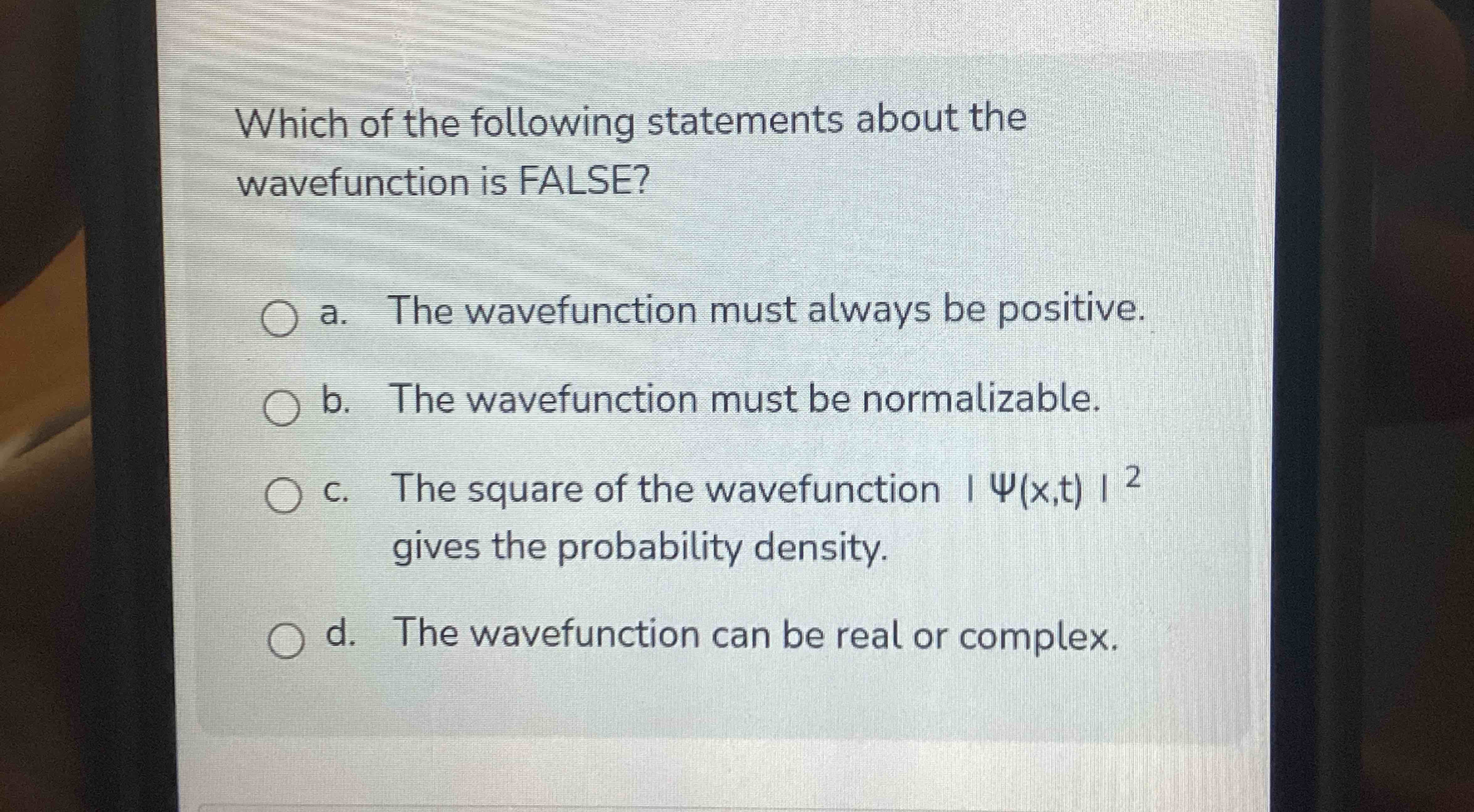 Solved Which of the following statements about the | Chegg.com