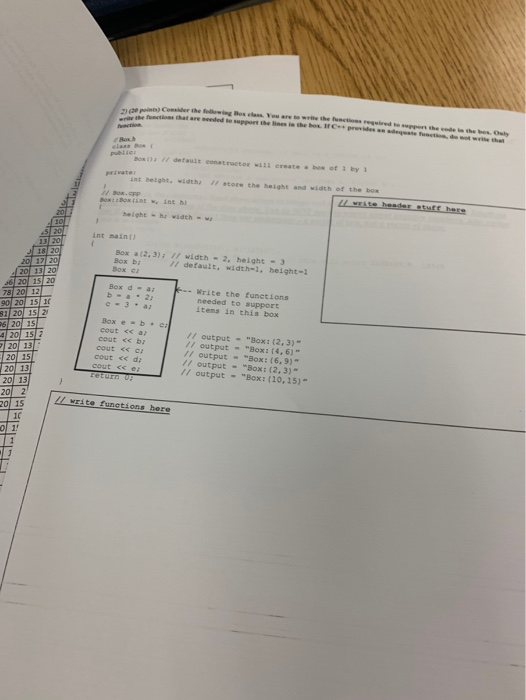 Solved Consider the following Box class. You are to | Chegg.com