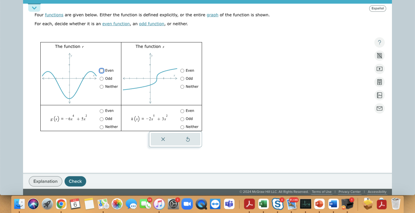 Solved Four functions are given below. Either the function | Chegg.com