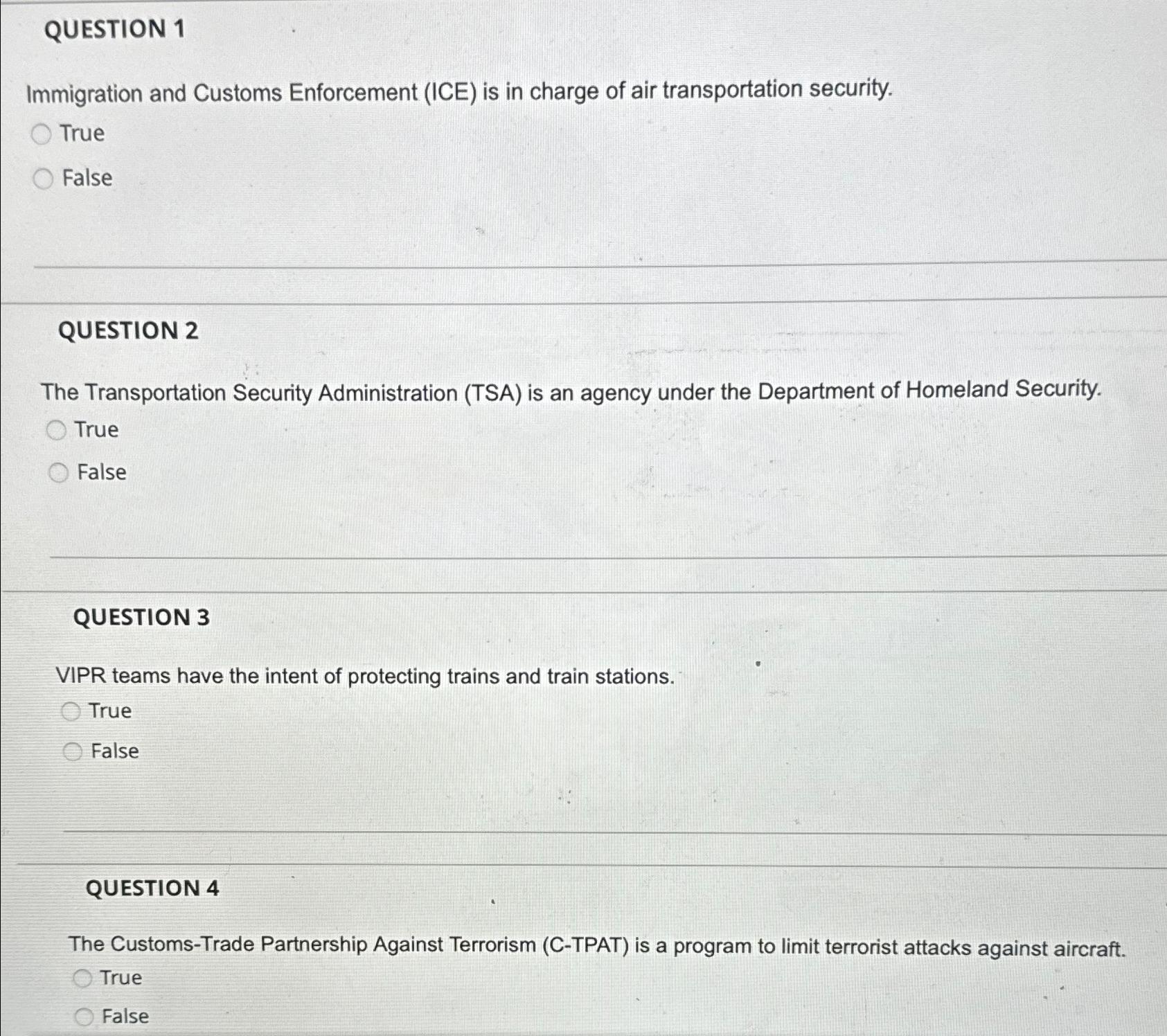 Solved QUESTION 1Immigration and Customs Enforcement (ICE) | Chegg.com