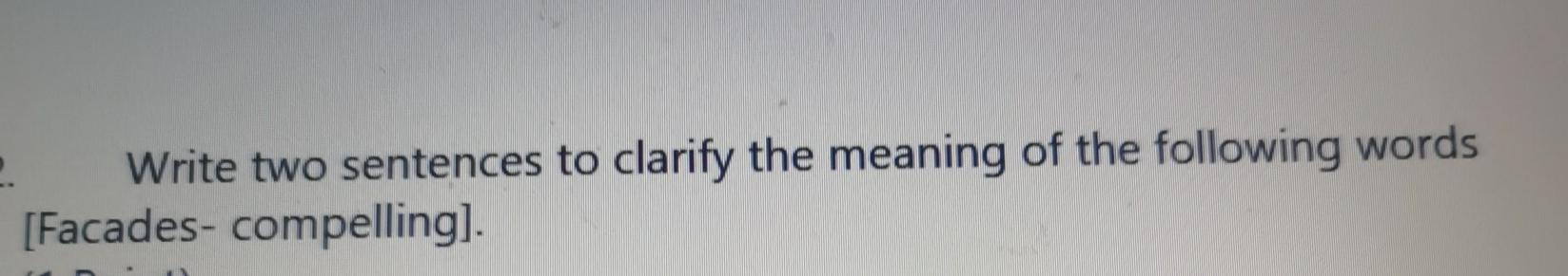 Write two sentences to clarify the meaning of the | Chegg.com