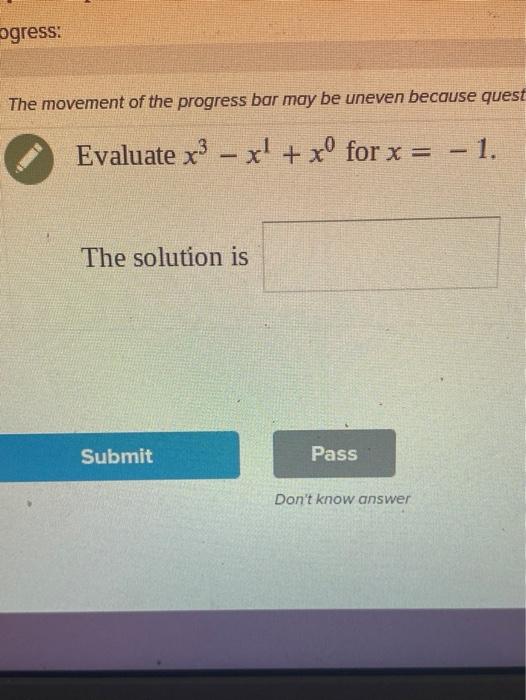 Solved ogress: The movement of the progress bar may be | Chegg.com