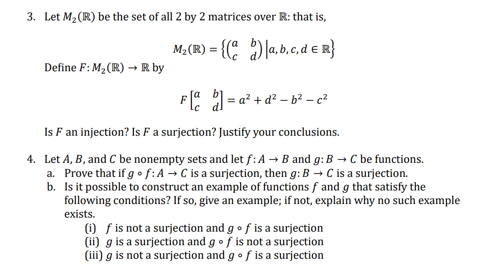 Solved Let M2(R) ﻿be the set of all 2 ﻿by 2 ﻿matrices over R | Chegg.com
