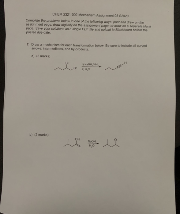 Solved CHEM 2321-002 Mechanism Assignment 03 S2020 Complete | Chegg.com