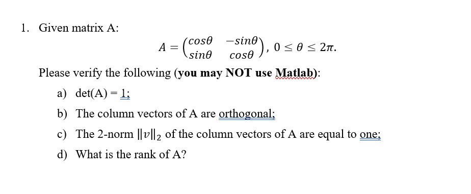 Solved Given matrix | Chegg.com