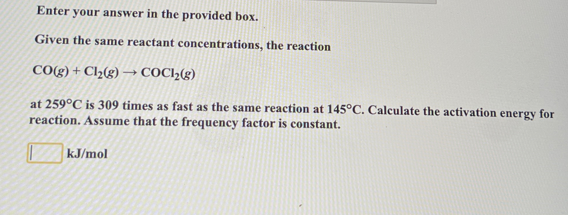 Solved Enter your answer in the provided box.Given the same | Chegg.com