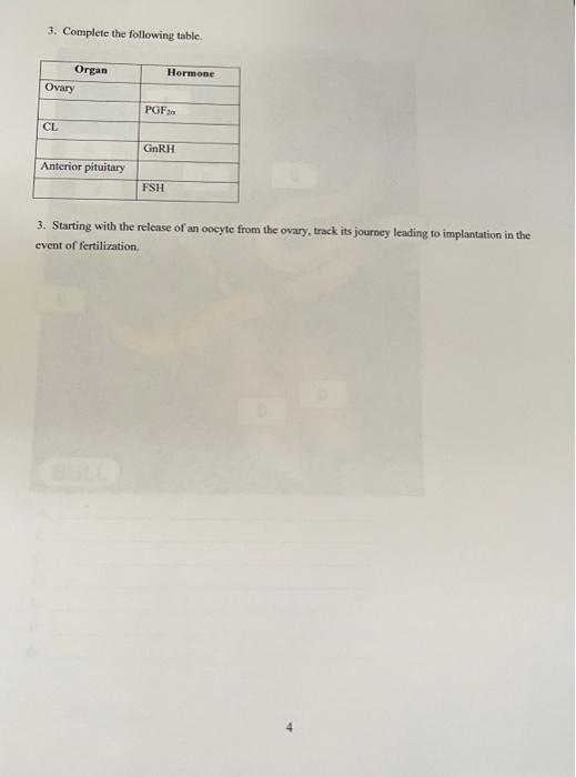Solved APSC 530 Lab Exercise 9 The Reproductive System (Male | Chegg.com