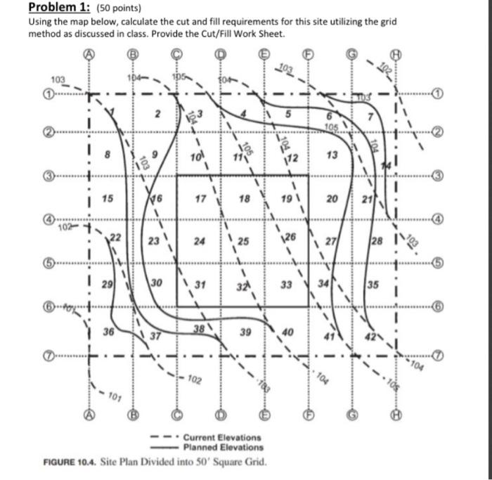 Solved Problem 1: (50 points) Using the map below, calculate | Chegg.com Solved Problem 1: (50 points) Using the map below, calculate | Chegg.com