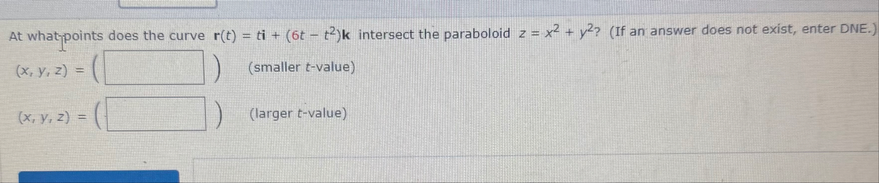 Solved At what-points does the curve r(t)=ti (6t-t2)k | Chegg.com