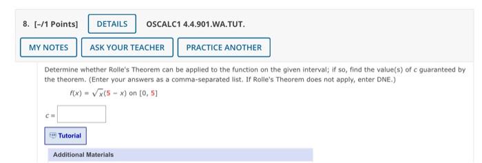 Solved 10. (-/2 points) DETAILS OSCALC1 4.5.202. MY NOTES | Chegg.com Solved 10. (-/2 points) DETAILS OSCALC1 4.5.202. MY NOTES | Chegg.com