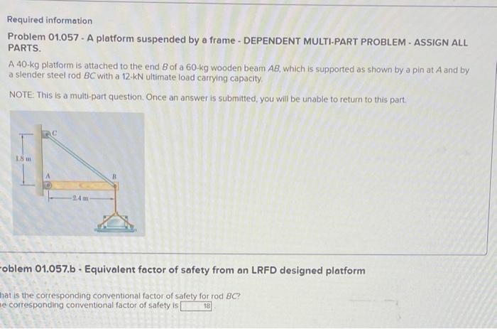 Solved Required information Problem 01.057 - A platform | Chegg.com