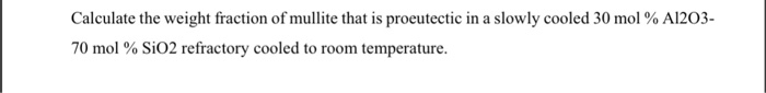 Solved Calculate the weight fraction of mullite that is | Chegg.com