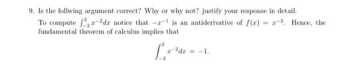Solved 9. Is the follwing argument correct? Why or why not? | Chegg.com