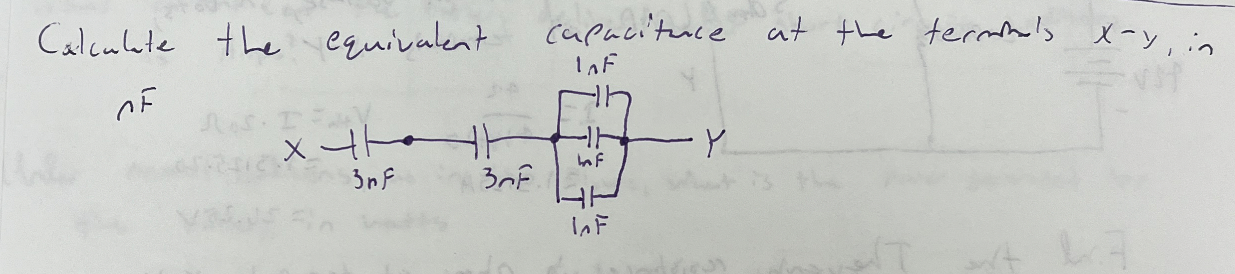 Calculate the equivalen capacitance at the terminals | Chegg.com