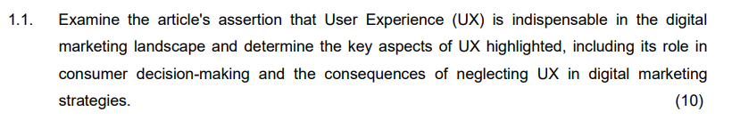 Solved 1.1. ﻿Examine the article's assertion that User | Chegg.com