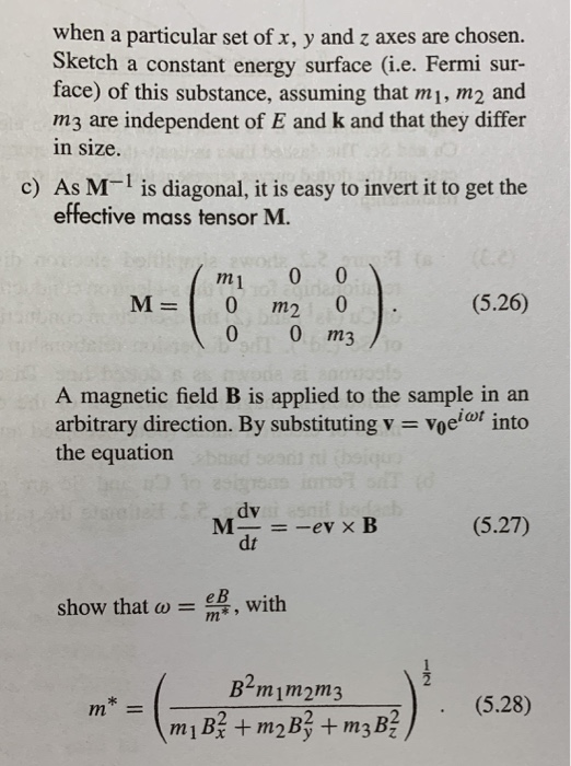 Solved (5.2) Reciprocal mass tensor al mass tensor and | Chegg.com