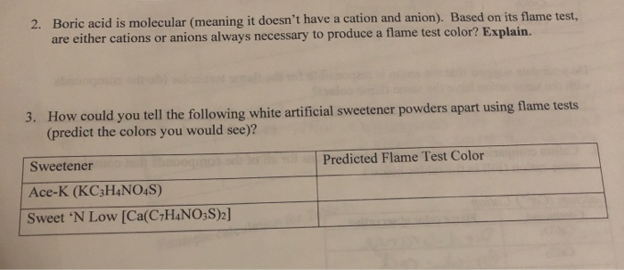 Solved 2. Boric acid is molecular (meaning it doesn't have a | Chegg.com